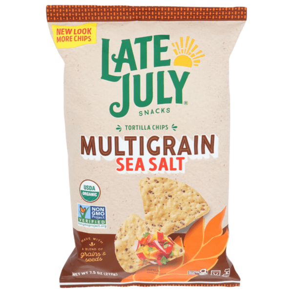 Late July Organic Multigrain Sea Salt Tortilla Chips 7.5 oz - Pack of 3 ...