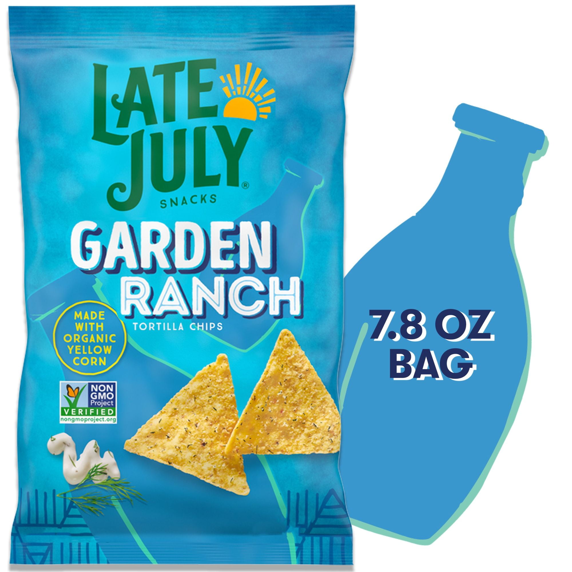 Late July Snacks, Garden Ranch Tortilla Chips, 7.8-oz. Bag - Walmart.com