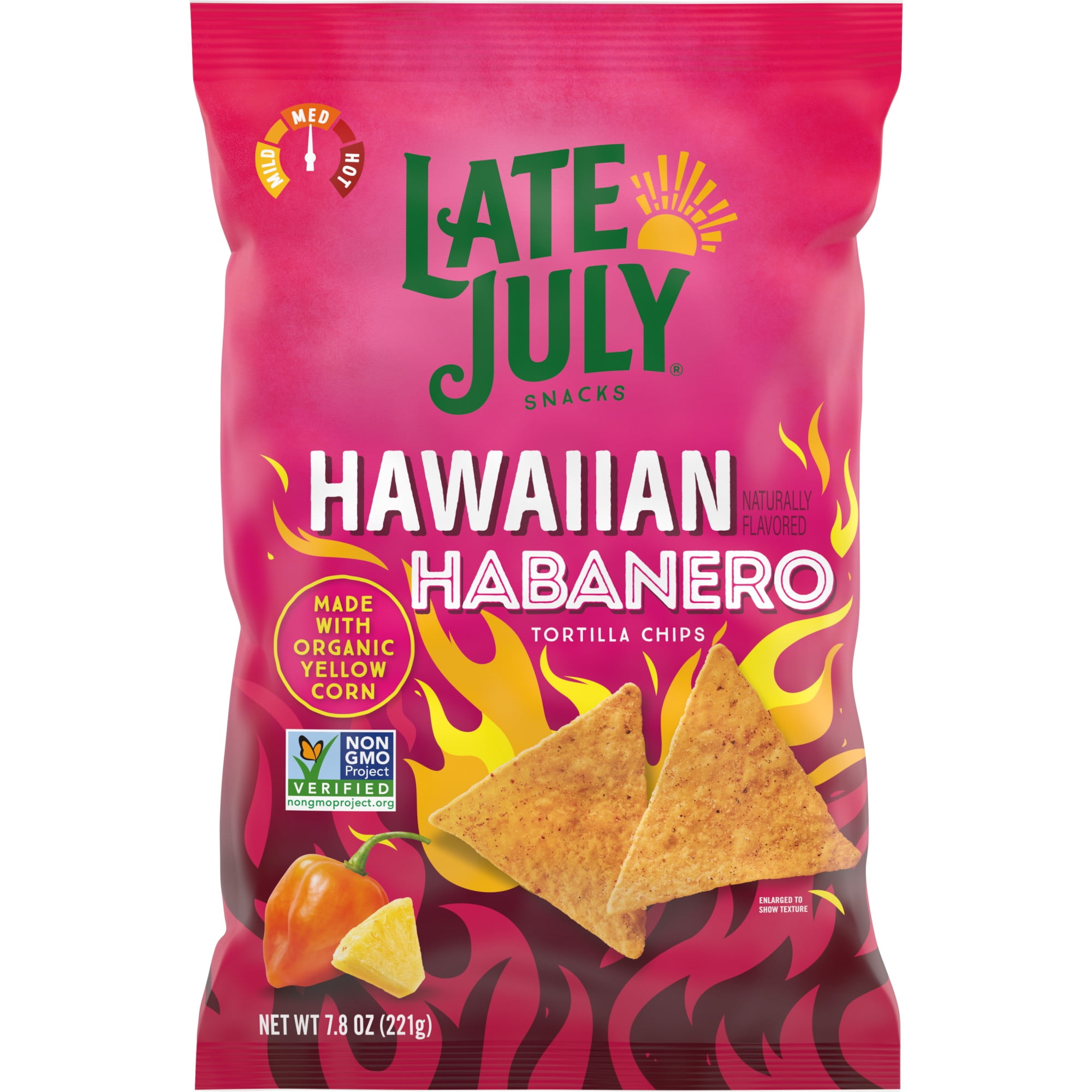 Late July Snacks, Hawaiian Habanero Corn Tortilla Chips, 7.8 oz Bag ...
