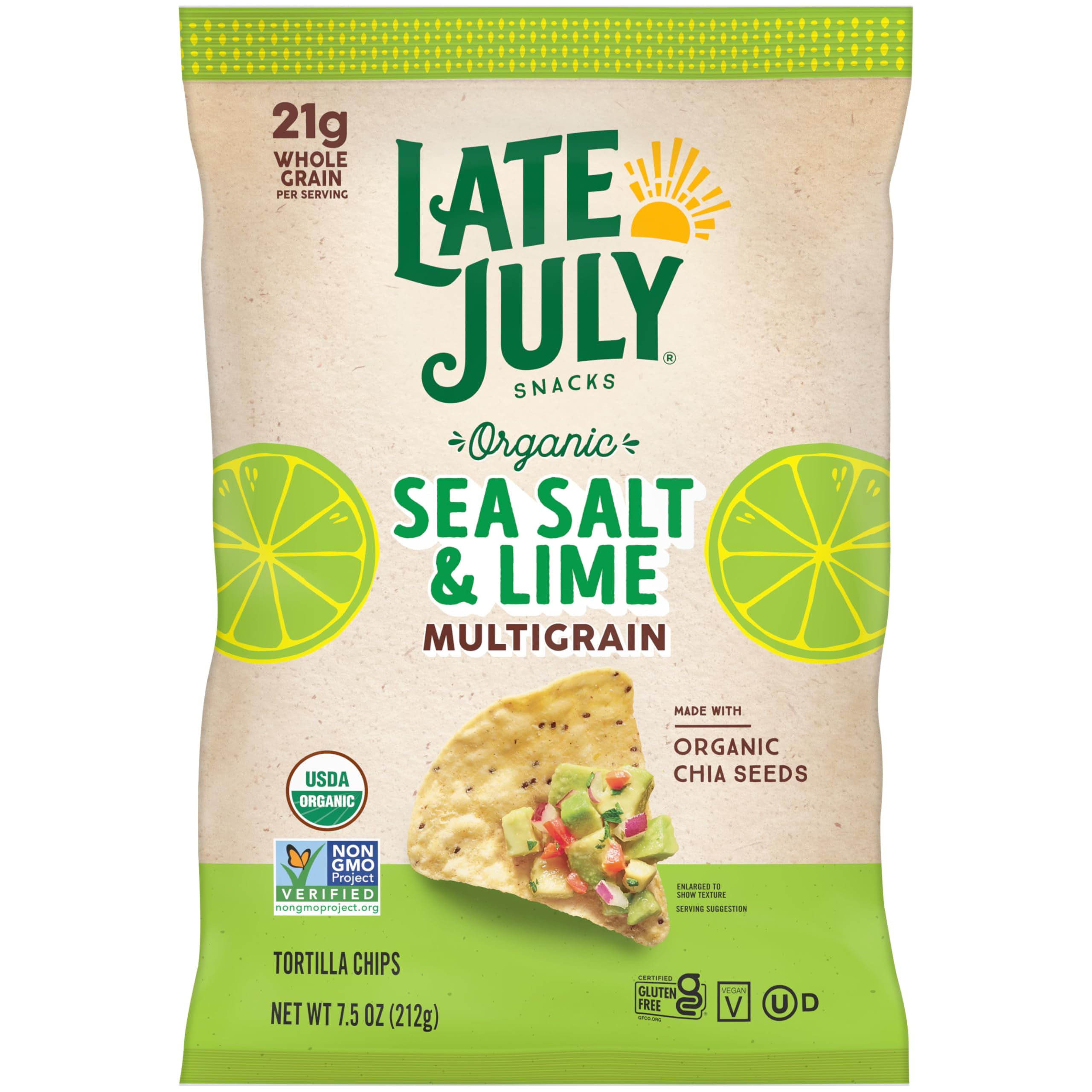 Late July Snacks, Organic MFF30 Multigrain Tortilla Chips, Sea Salt and ...