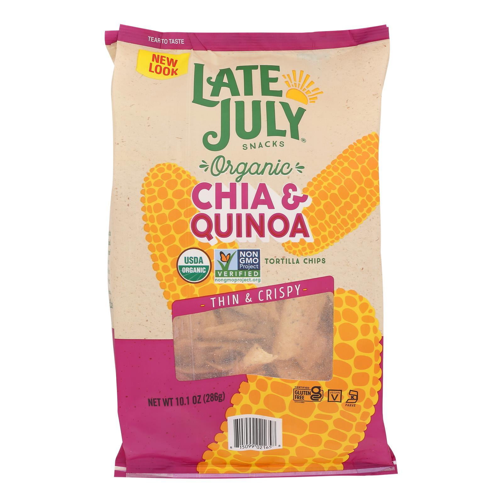 Late July Snacks - Tort Chip Chia Quinoa - Case of 9-10.1 OZ - Walmart.com