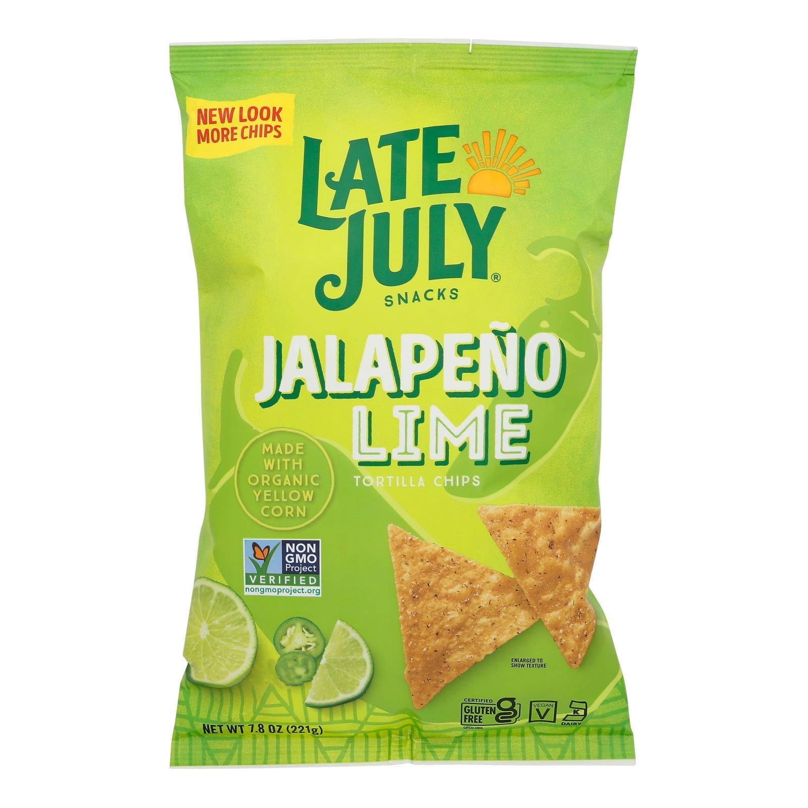 Late July Snacks - Tort Chip Jalap Lime - Case of 12-7.8 OZ - Walmart.com