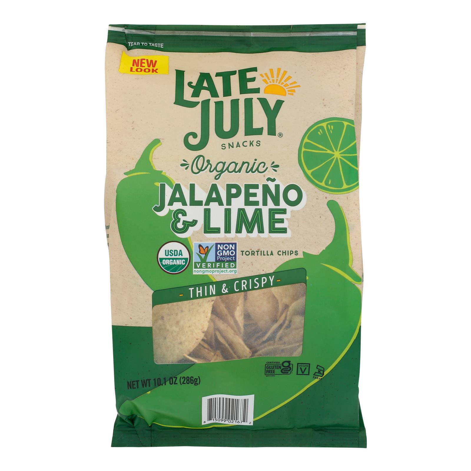 Late July Snacks - Tort Chip Jalap Lime - Case Of 9-10.1 Oz - Walmart.com