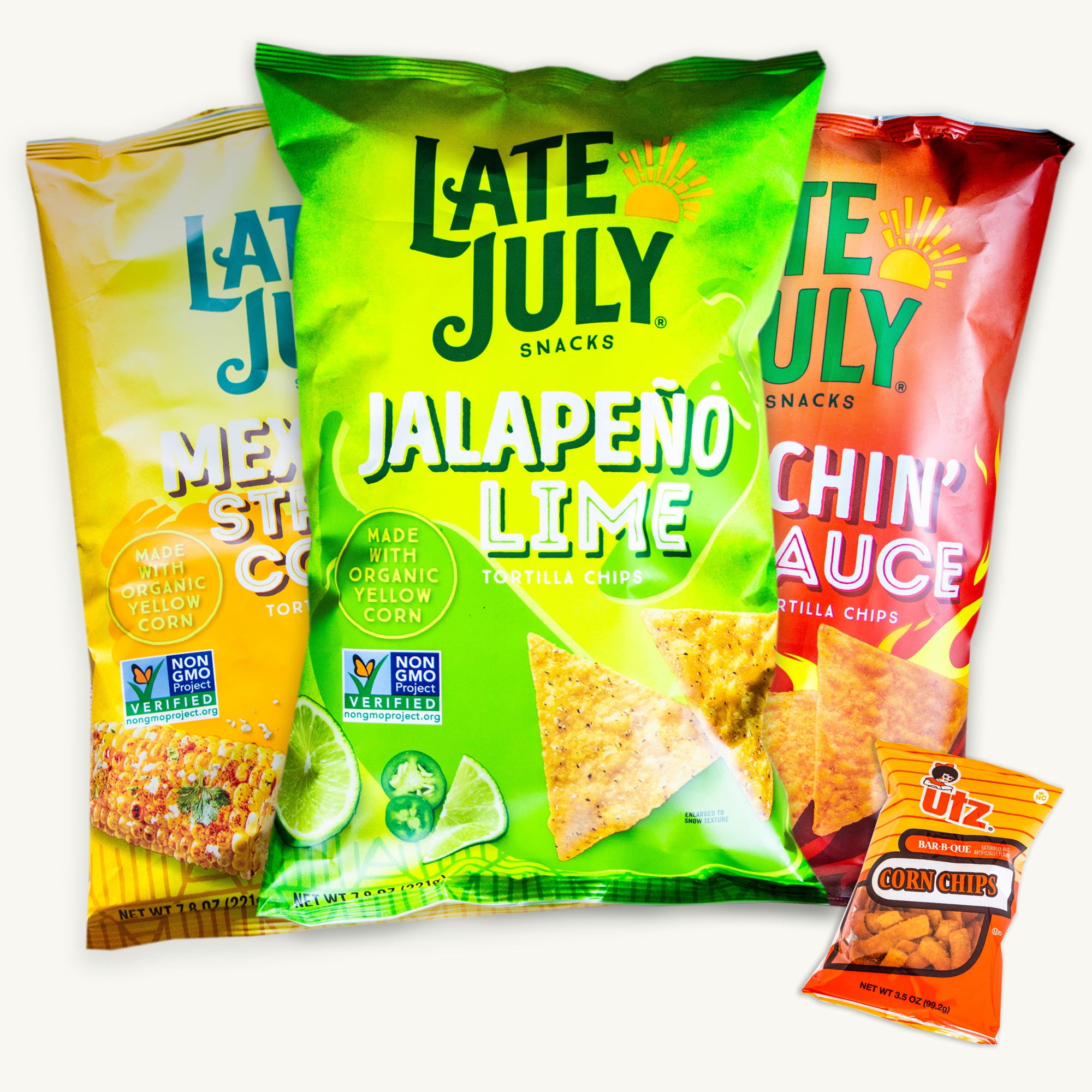Late July Tortilla Chips Variety Pack - Scorchin Sauce (1, 7.8oz bag ...