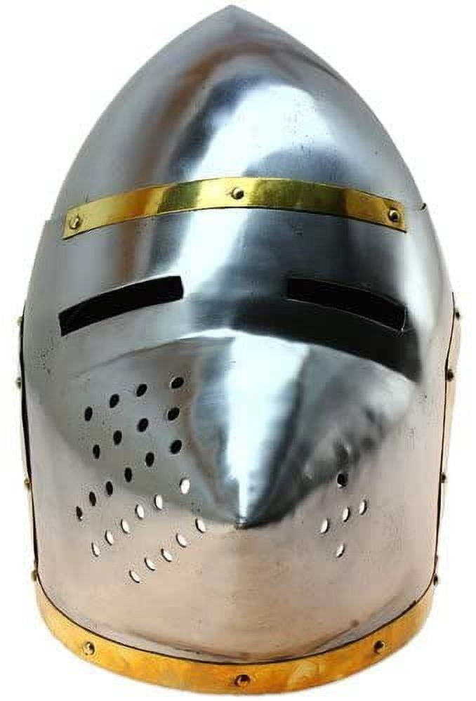 Late Middle Ages Pigface Bascinet Helmet Armor - Historical Functional ...