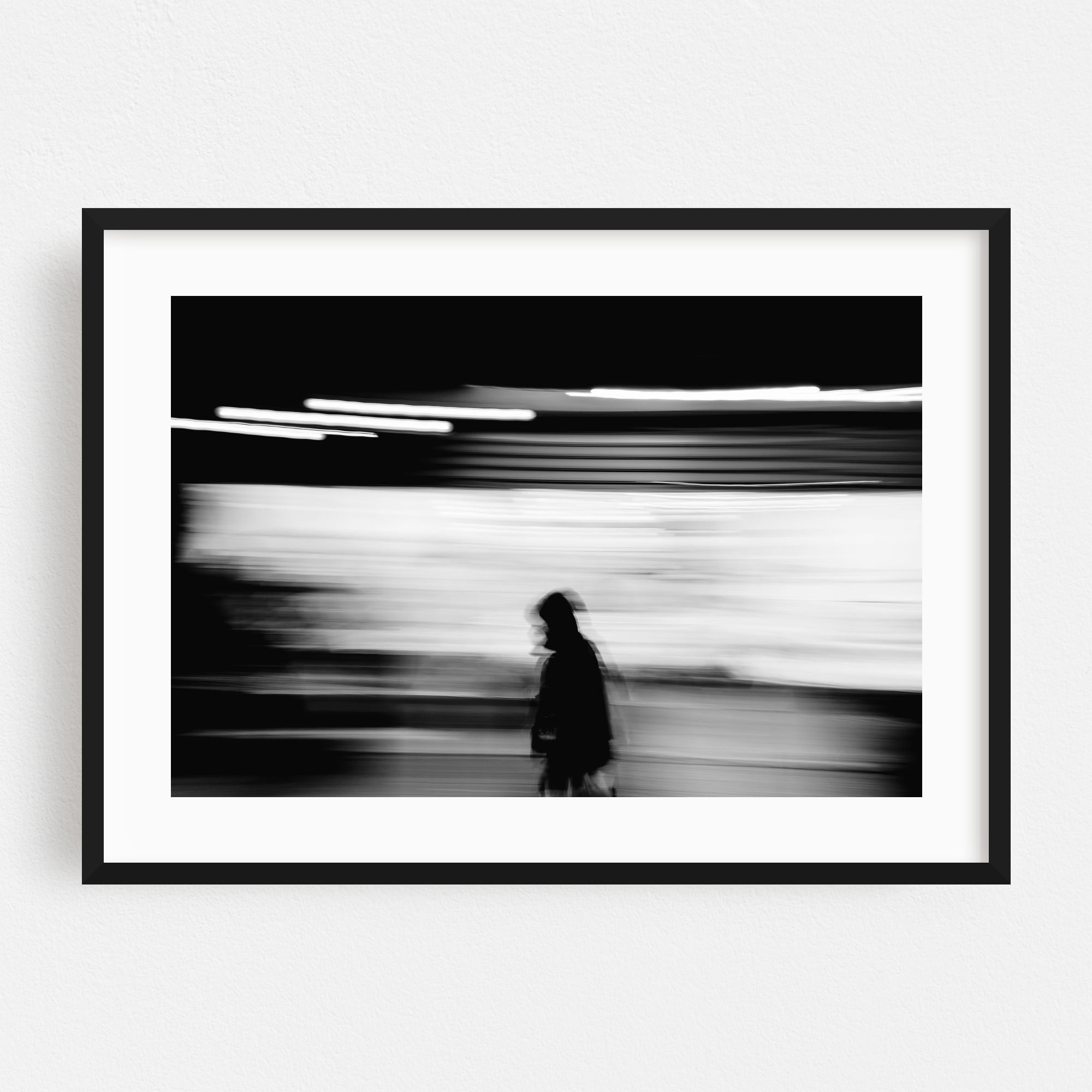 Late Night Commuter - Manhattan New York Photography Abstract Black and ...