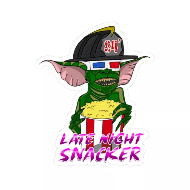 Late Night Snacker Stickers Classic Horror Cinema Firefighter Themed ...