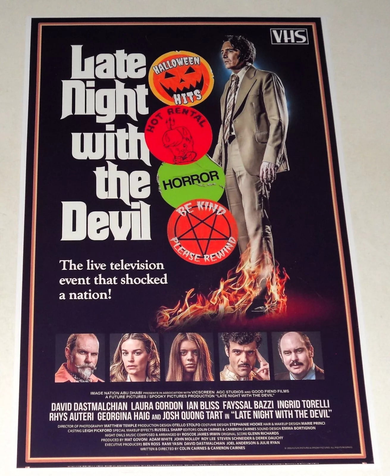 Late Night with the Devil 2023 Horror Masterpiece "VHS Style" Poster ...