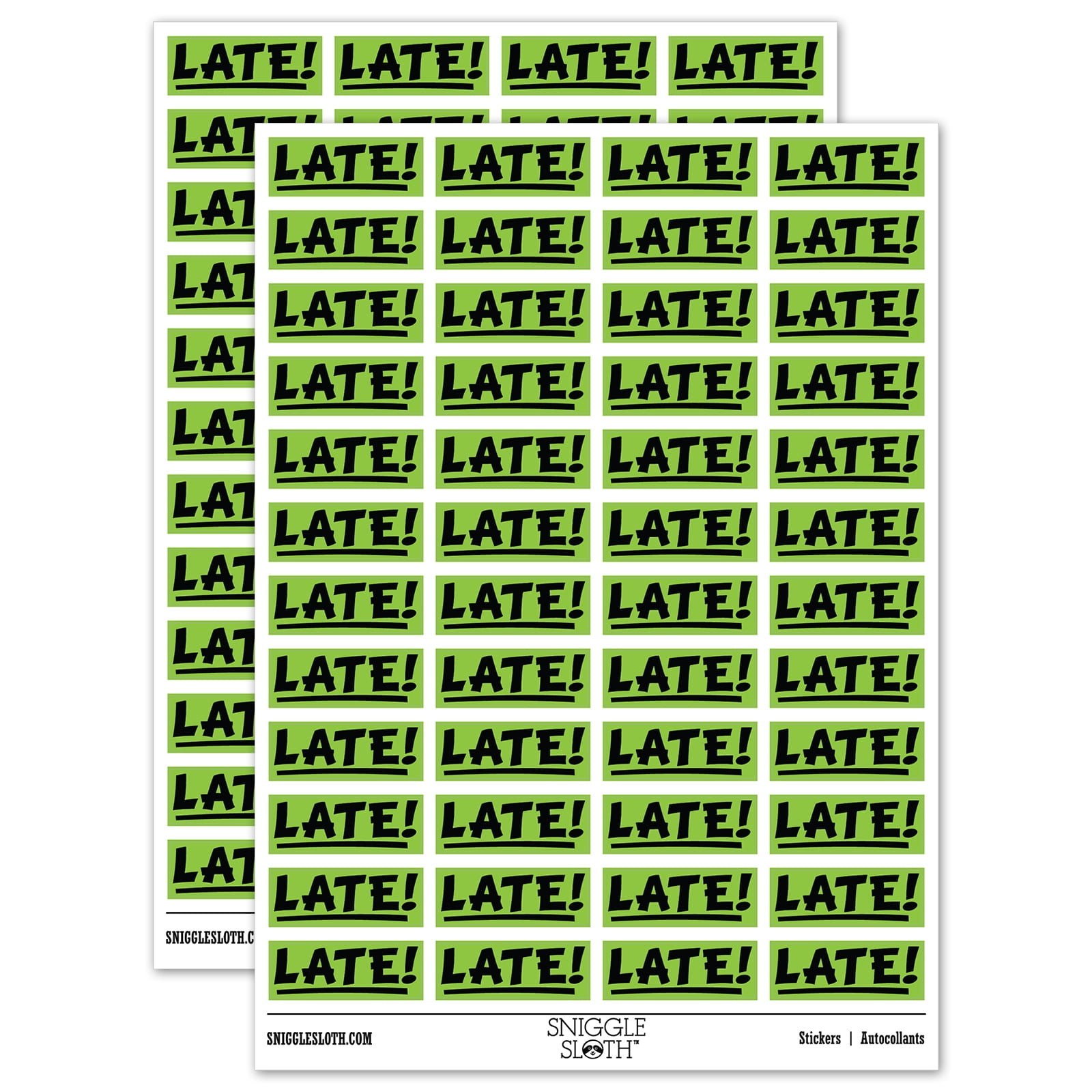Late School Teacher Sticker Set - Light Green - Gloss Finish - 1.25 ...