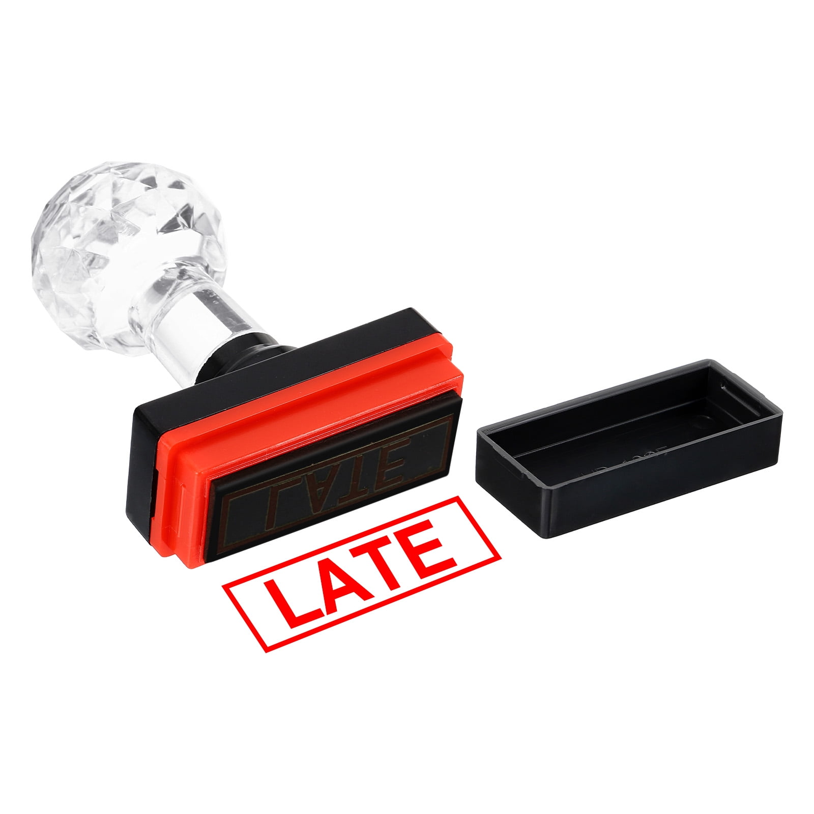 Late Stamp Self Inking, Red Ink Office Stamps Pre Inked Message Stamp ...