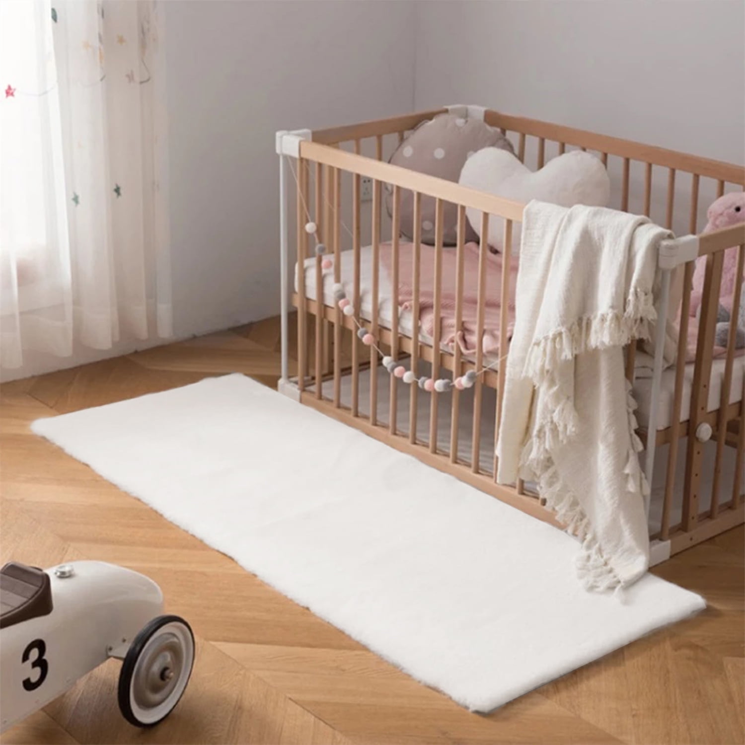 Latepis Faux Rabbit Fur Rug, 2x6 Luxury Room Decor, Fluffy Furry Fake ...