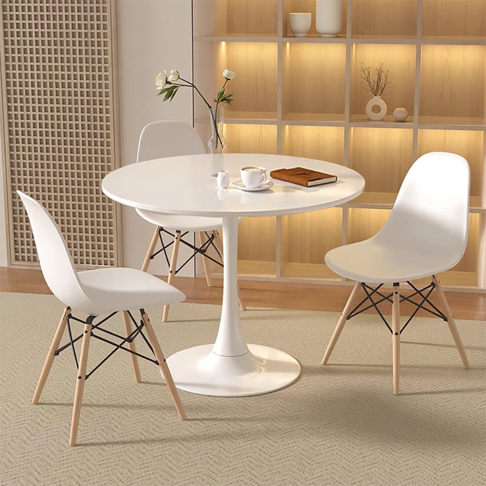 Latepis Dining Table Wood Round Kitchen Table 42 inch Tulip Table ...