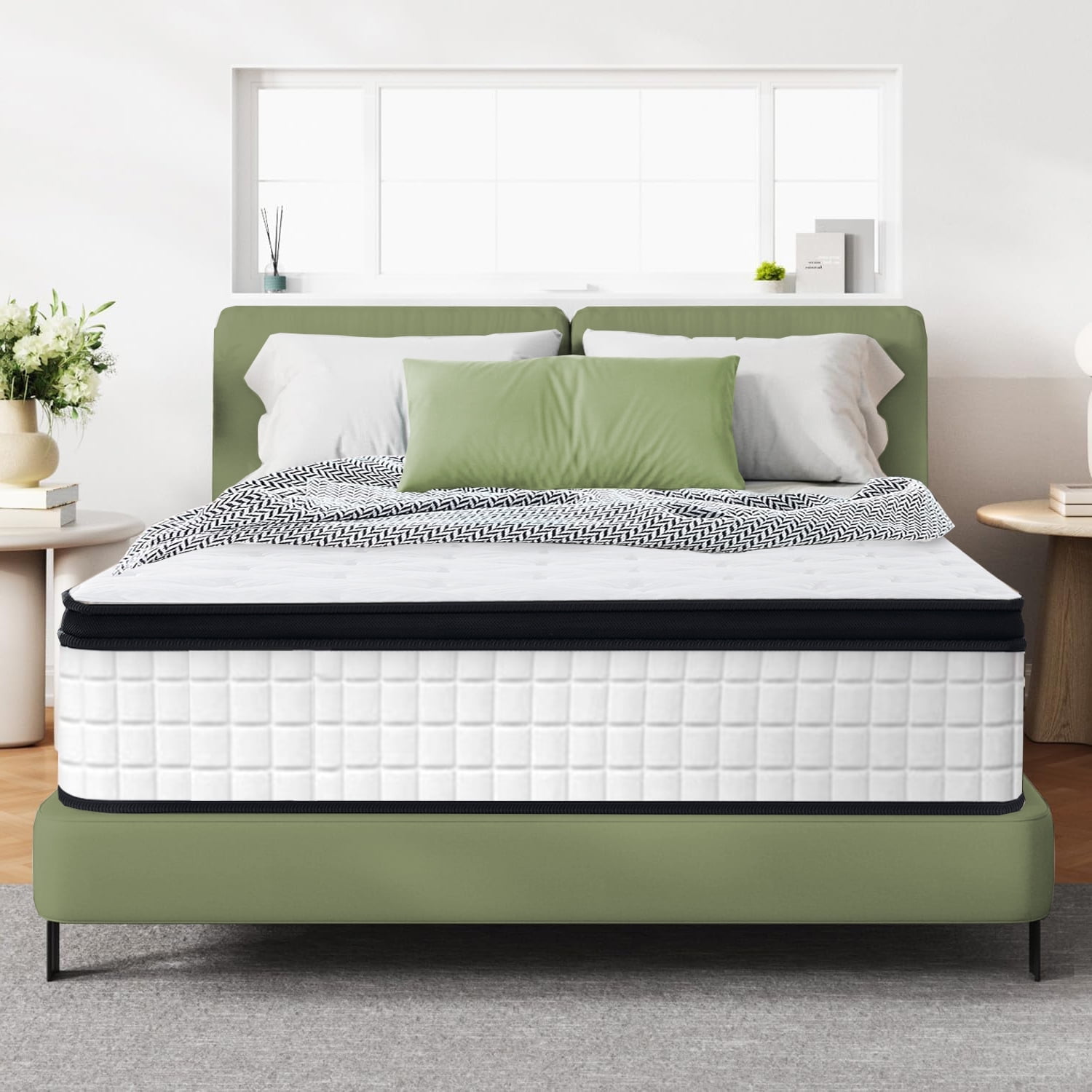 Latepis Mattress Queen 12 Inch Hybrid Queen Mattress Memory Foam ...