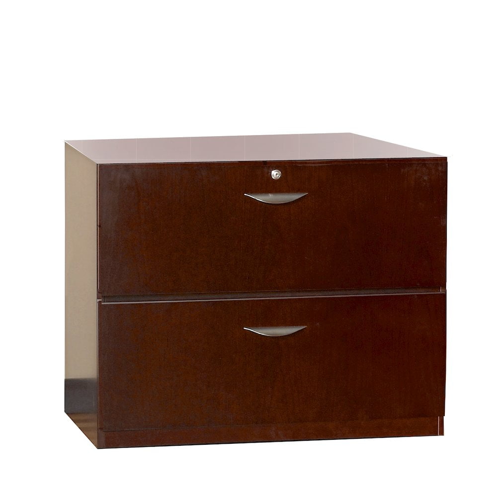 Lateral File - 2 Drawer (Lateral File, Unfinished Top), Medium Cherry ...