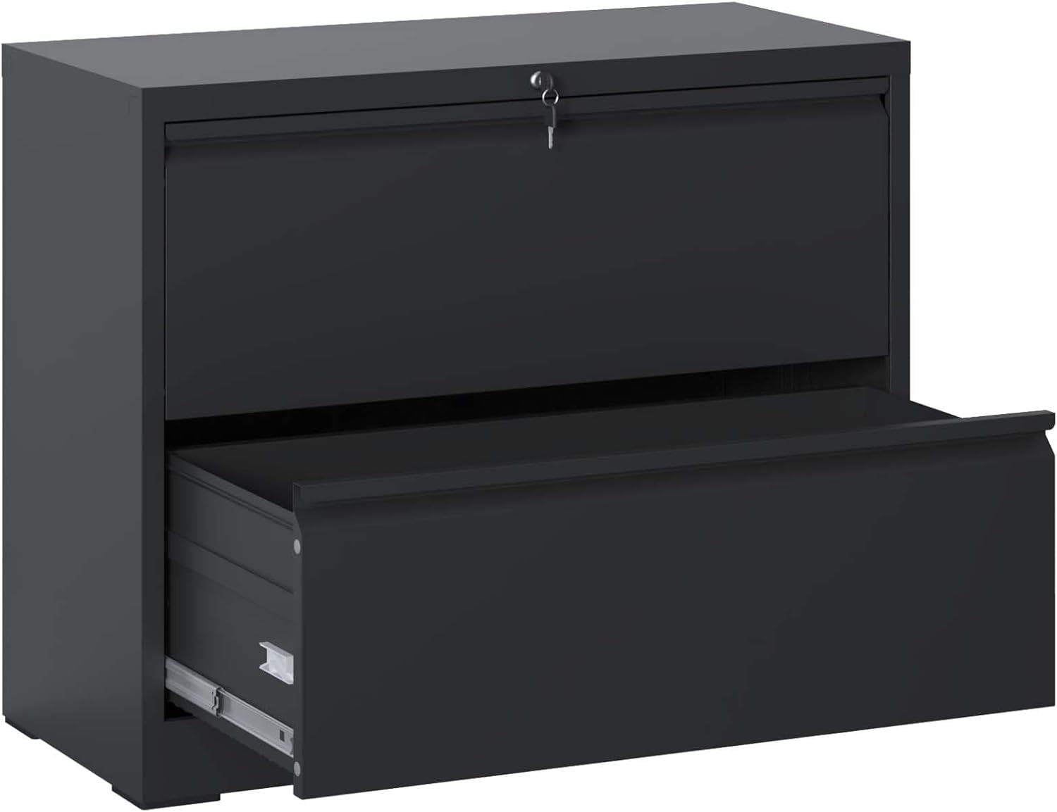 Lateral File Cabinet with 2 Drawer, Printer Stand, Lockable File ...