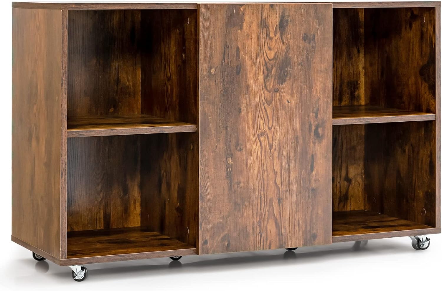 Lateral File Cabinet, Wood Storage Cabinet with Doors and Shelves ...