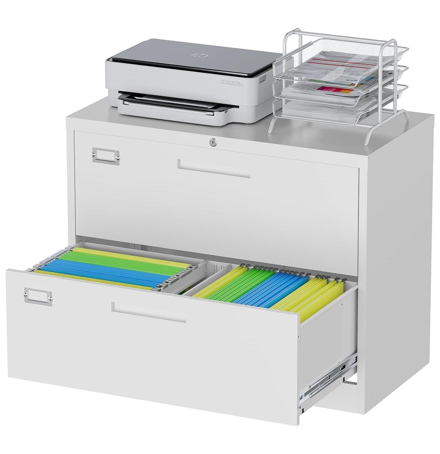 Lateral Filing Cabinet,2 Drawer File Cabinet with Lock,Office Lateral ...