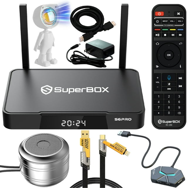 (Latest) 2025 S6 PRO SuperBox,2025 Pack,with 4 Gifts,Dual Band WiFi ...