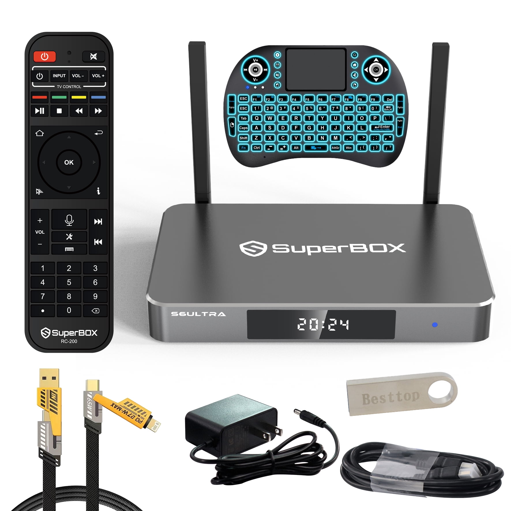Latest 2025 SuperBox S6 Ultra,4G RAM+128G ROM, Voice Remote, Time Shift ...