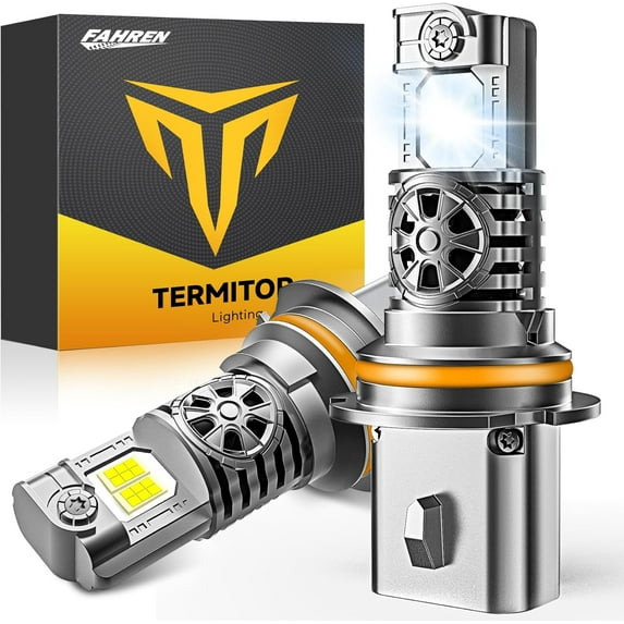 Latest 9007/HB5 Light Bulbs Hi/Low Beam, 33000LM 900% Super Brightness ...