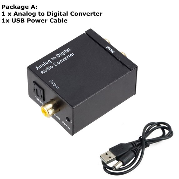 Latest Analog To Digital ADC Converter Optical Coax RCA Toslink Audio ...