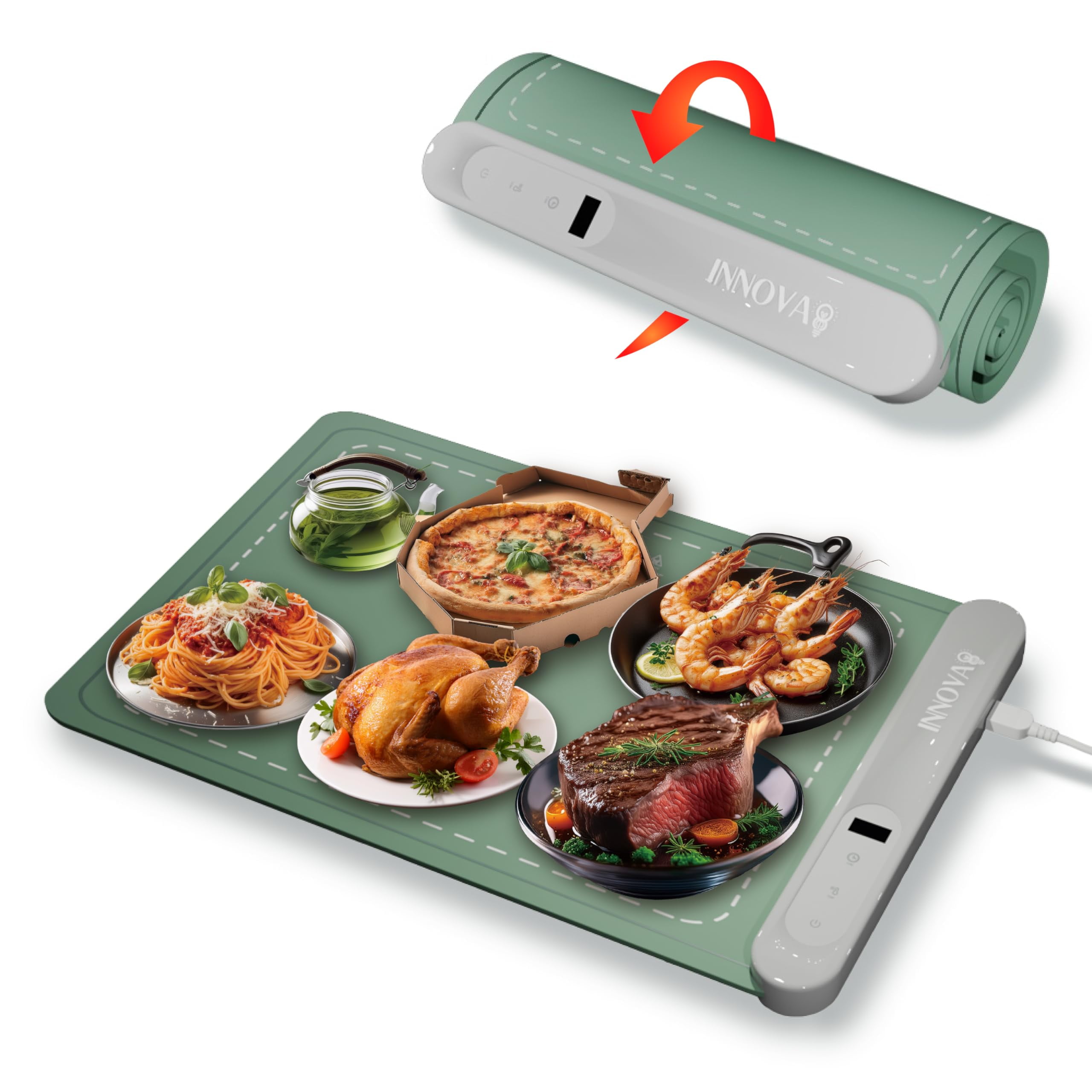 [Latest] Graphene Electric Food Warming Mat - 6 Temperature Settings ...