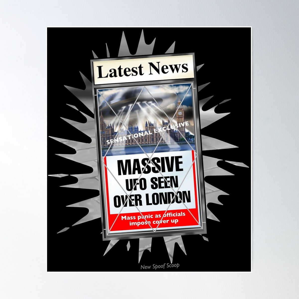 Latest News - Ufo Over London Poster Wall Art Modern Wall Decor For ...