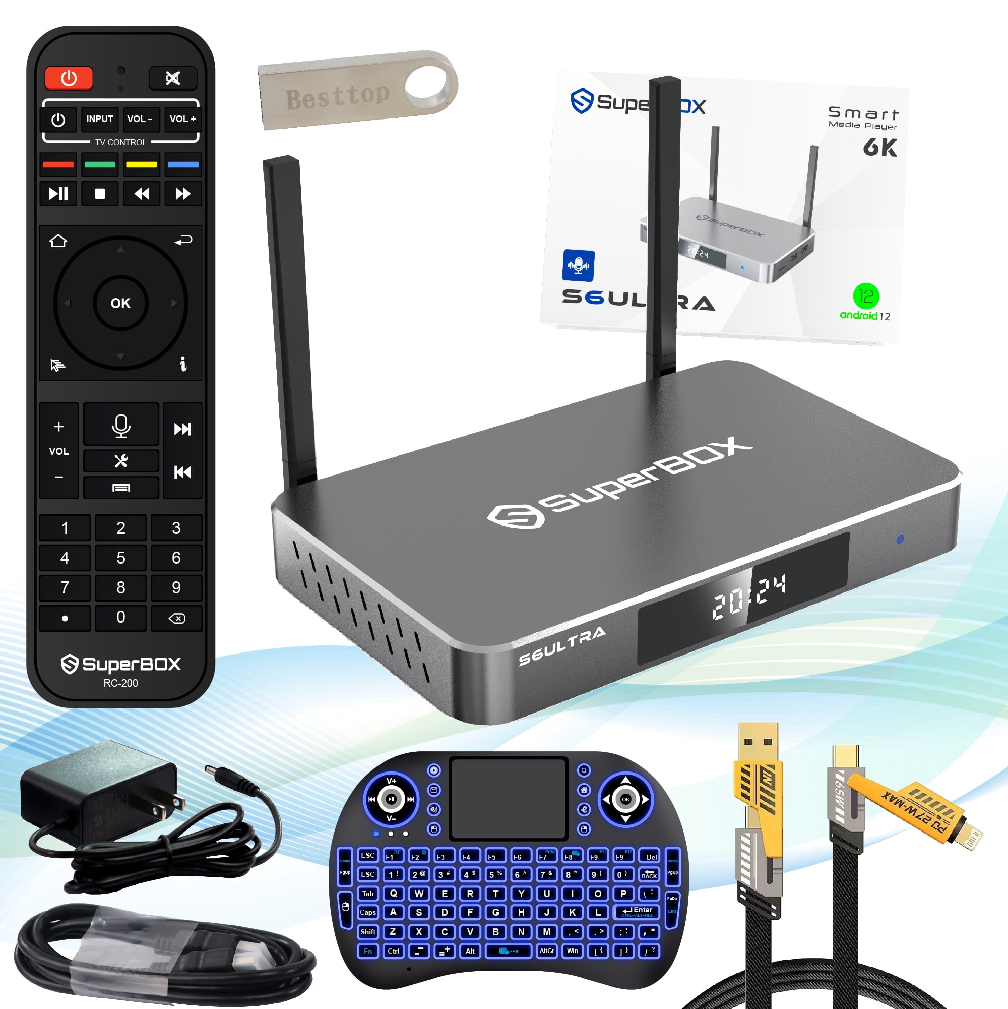 Latest Samrt TV Box S6 Ultra 2025 Fully Loaded, Built-in Voice Control ...