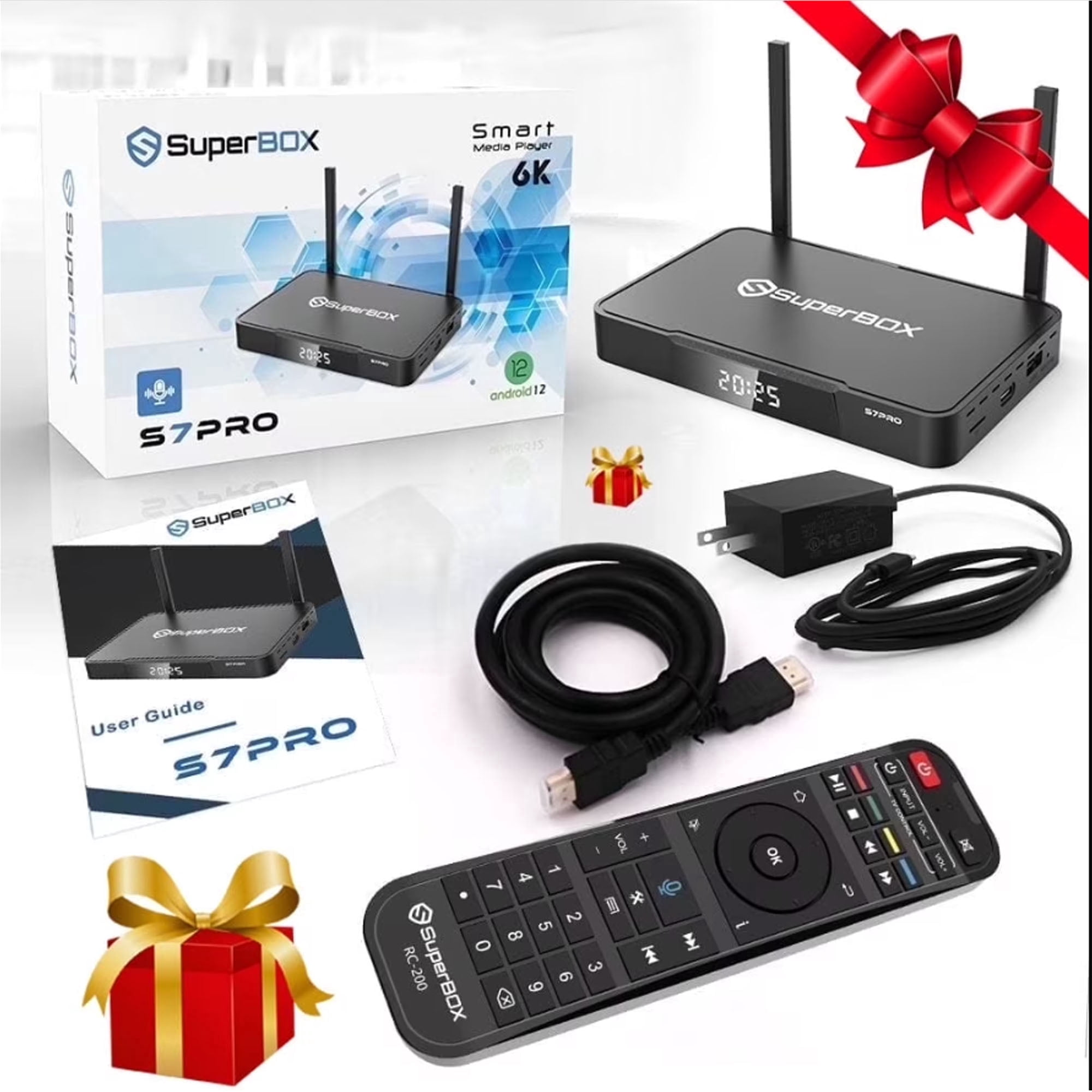 Latest SuperBox S7Pro Fully Loaded,2025 Newest Pack,4G+32G Powerful Sm ...