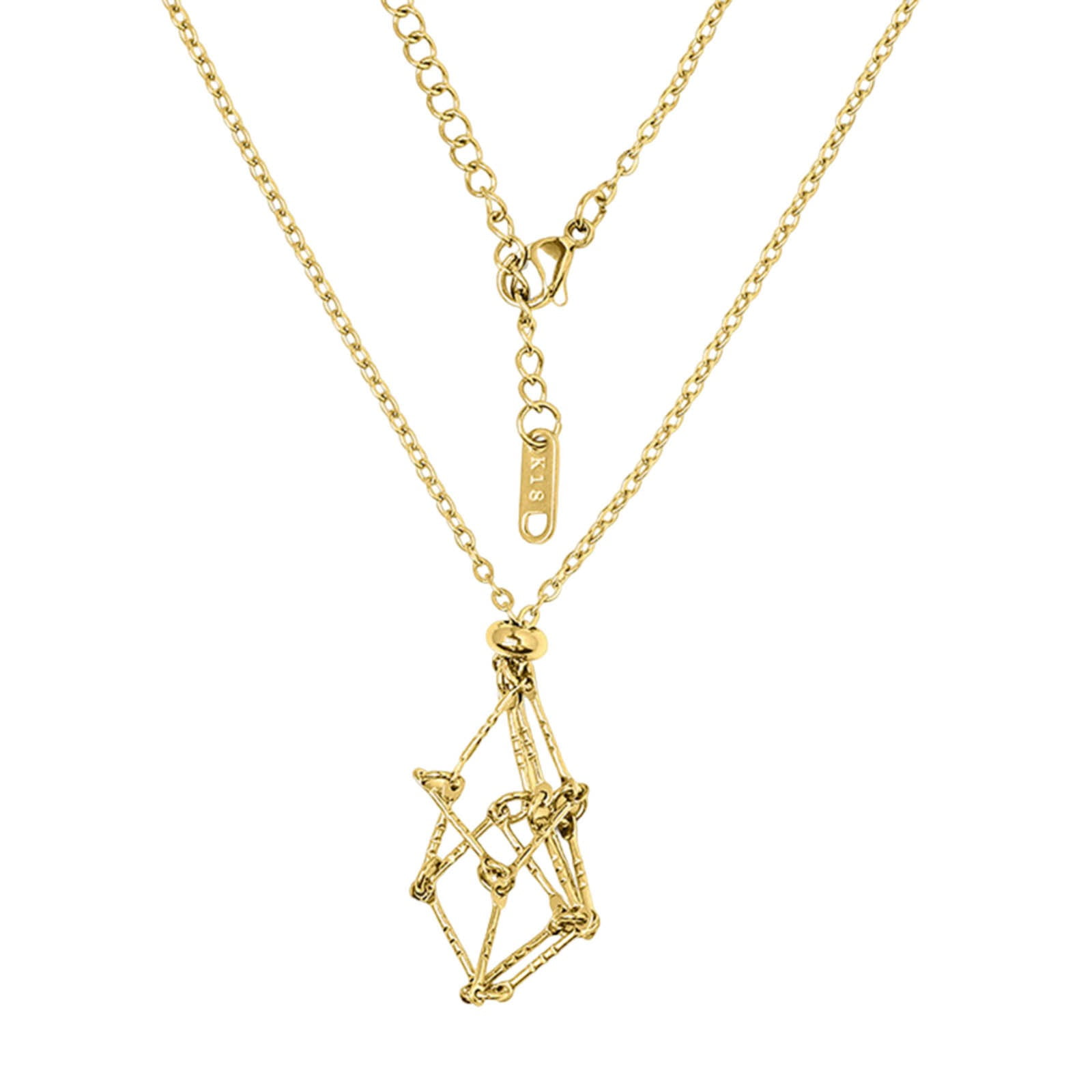 Latest styles Stone Holder Necklace Adjustable Cage Necklace Adjustable ...