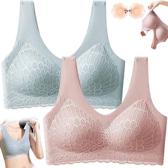 Latex 4.0 Graceful Anti-Saggy Breathable Lace Large Size Bra,Lekxagabo ...