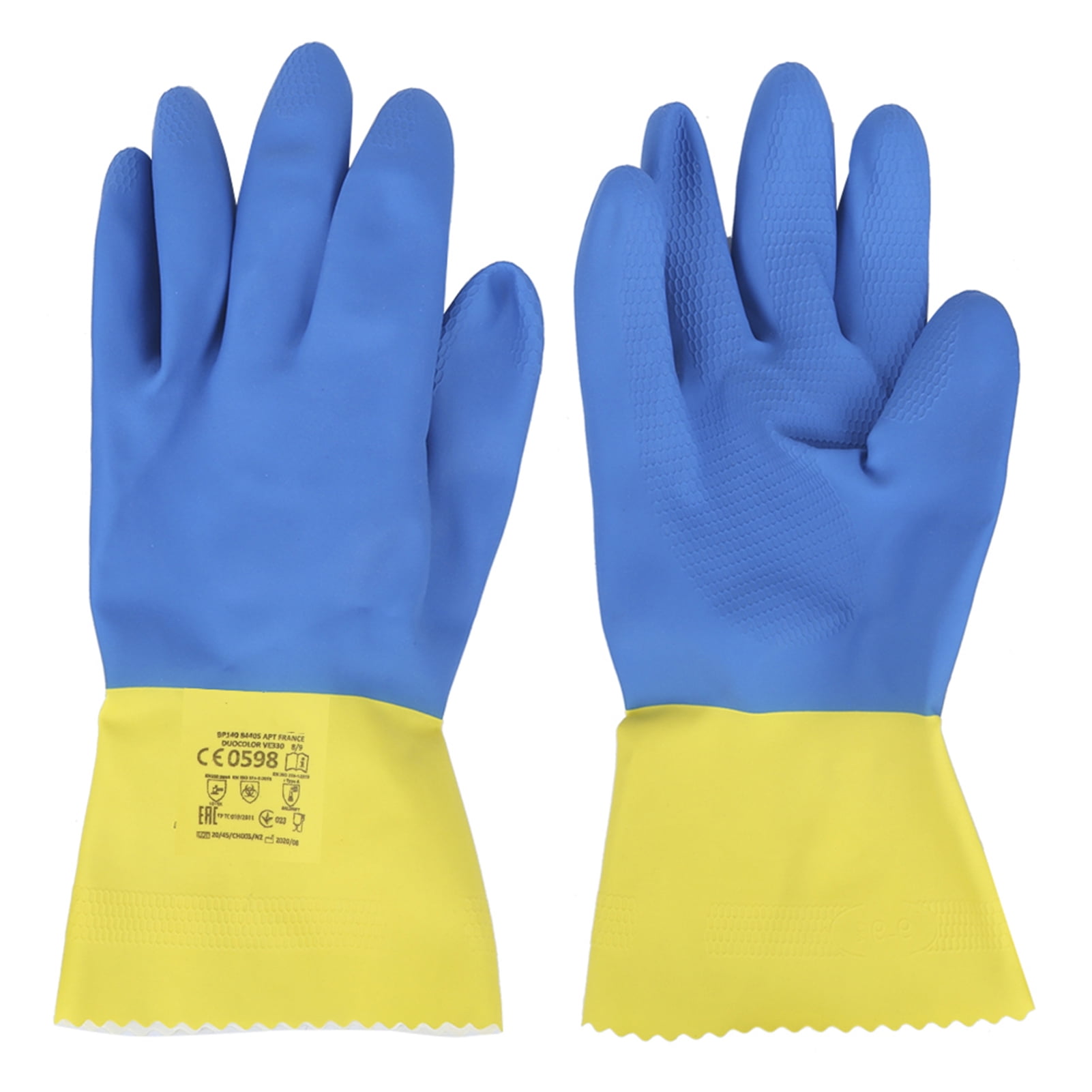 Latex Anti Chemical Gloves Anti Fungal Acid Alkali Resistant Nonslip ...