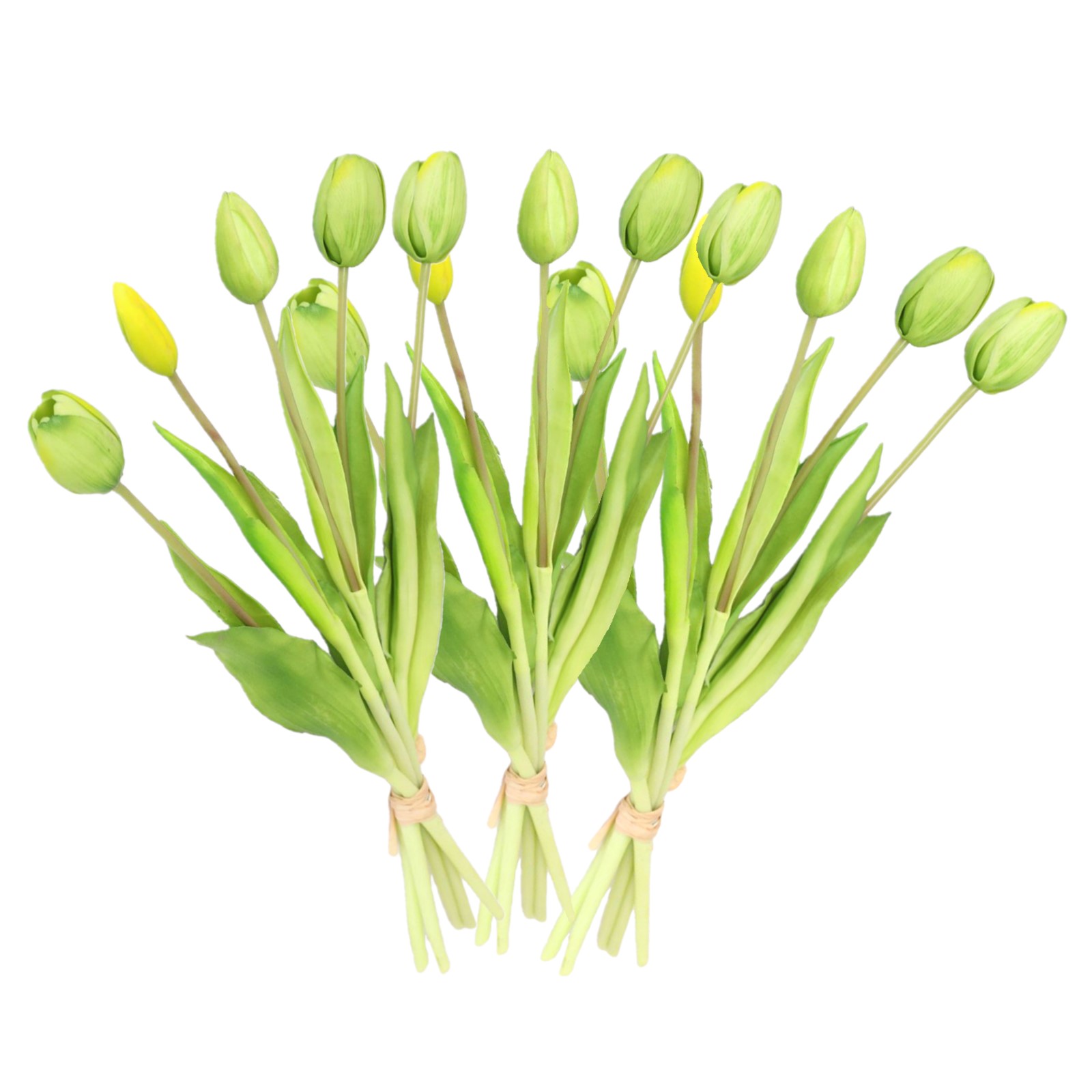 Latex Artificial Tulip with Stems, 5 Pcs 15.7" Blooming & Buds ...