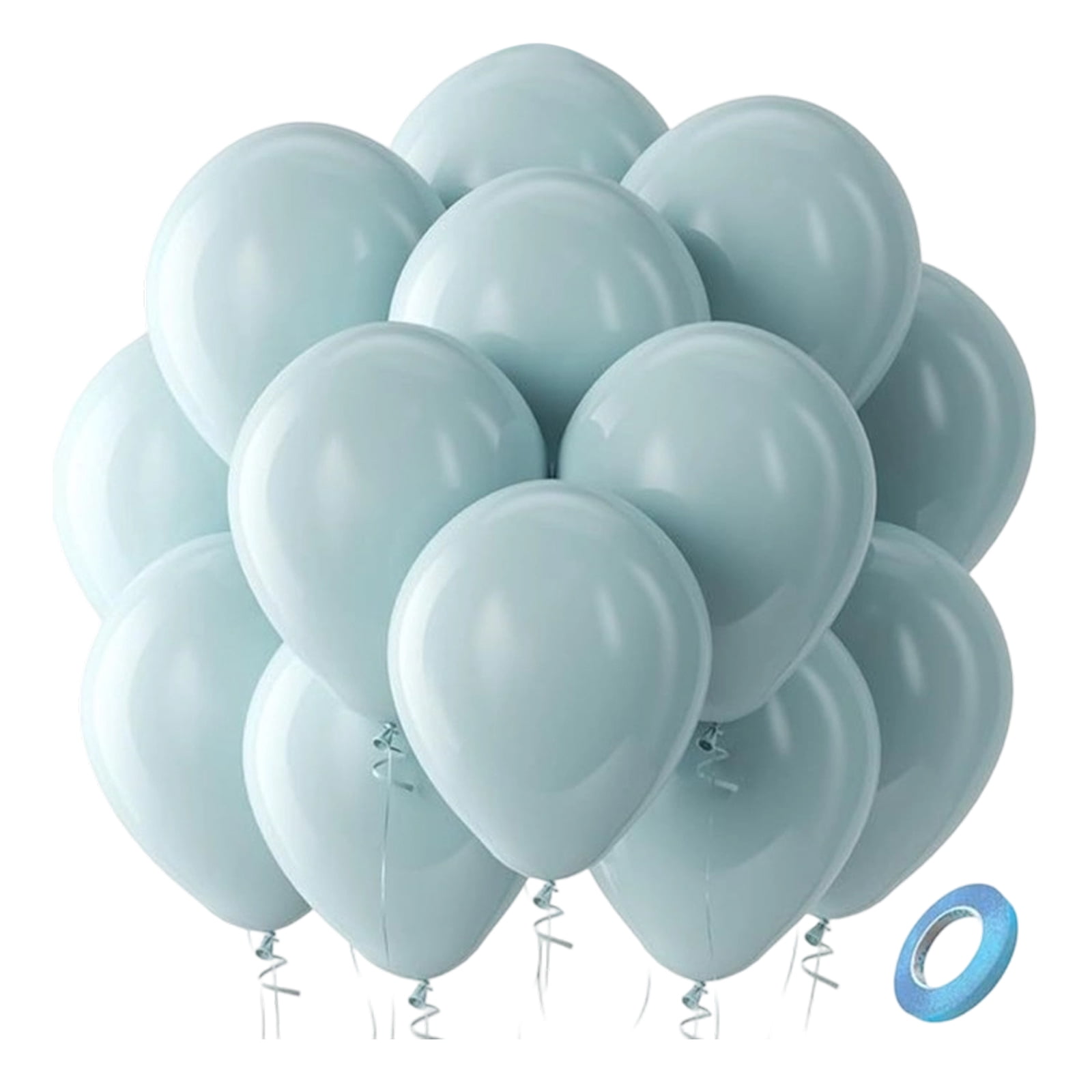 Latex Balloons, 100 Pack 12.0 Inch Round Helium Balloons with Ribbon ...