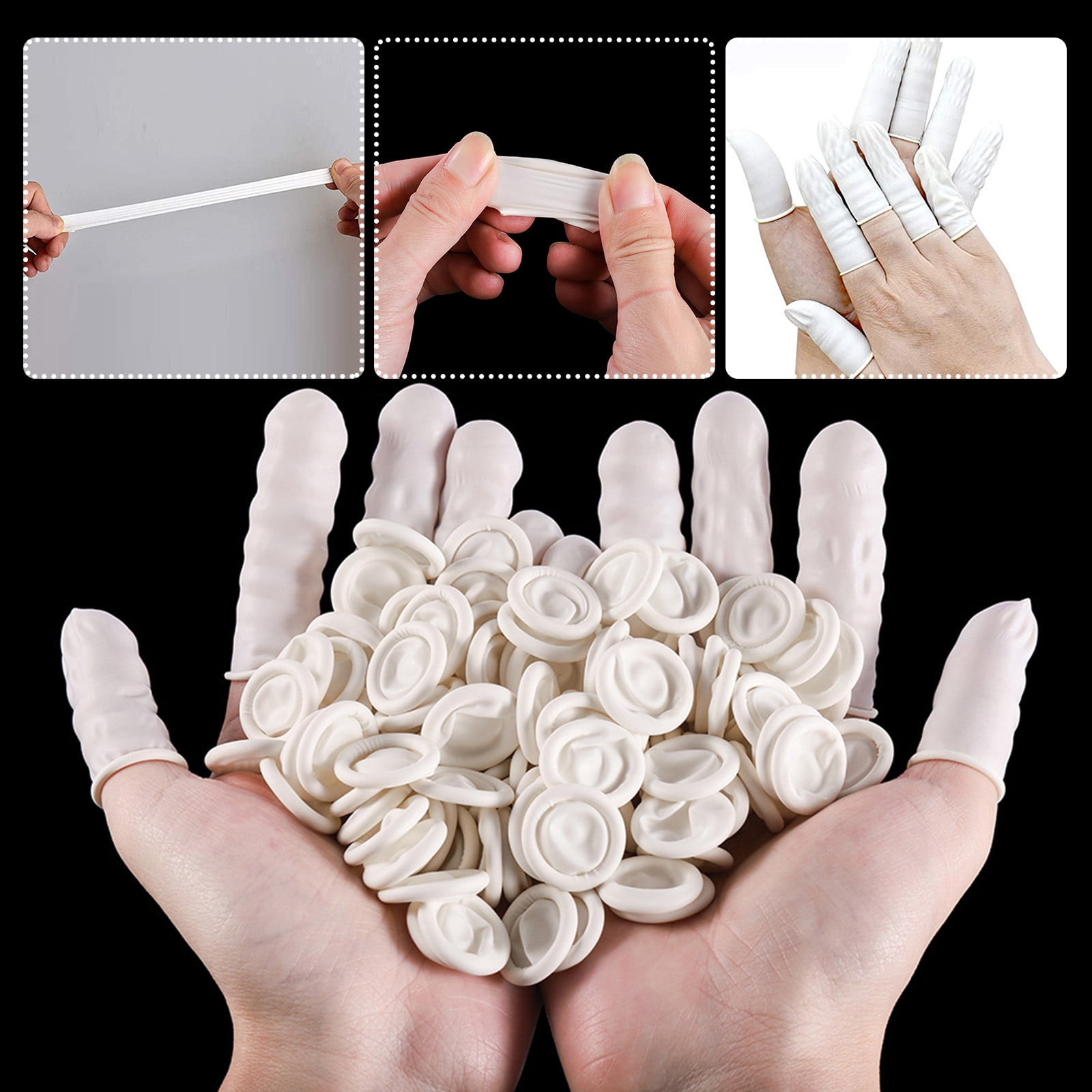 Latex Finger Cover Anti-Static White Gloves Waterproof And Anti-Slip ...