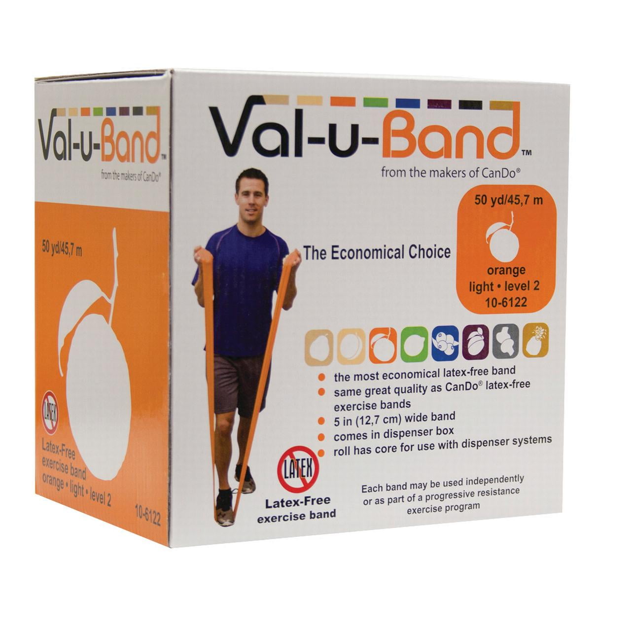 Free Shipping! Latex Free Resistance Band 50Yd Light Orange - Walmart ...