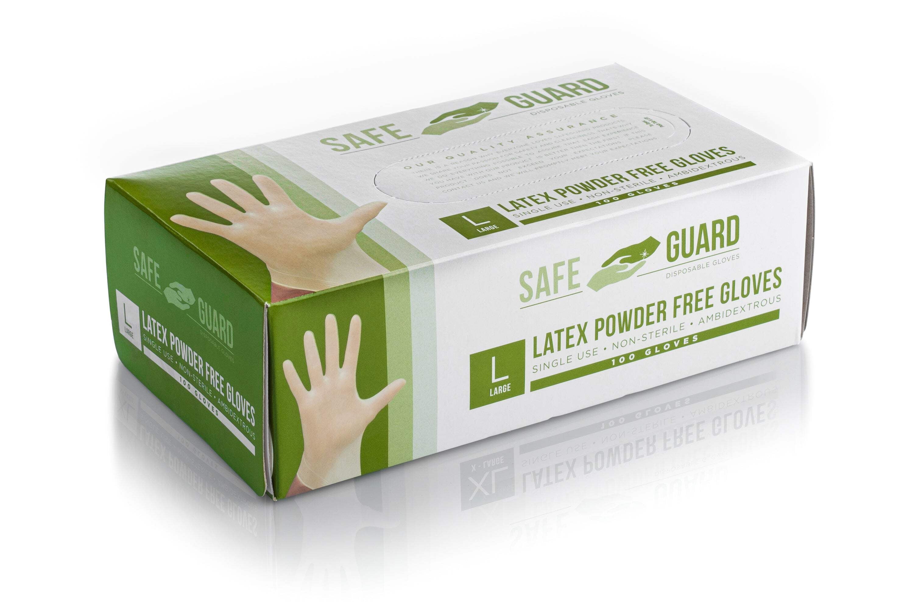 Latex Powder Free Disposable Gloves, White, Large, 1,000 Count ...