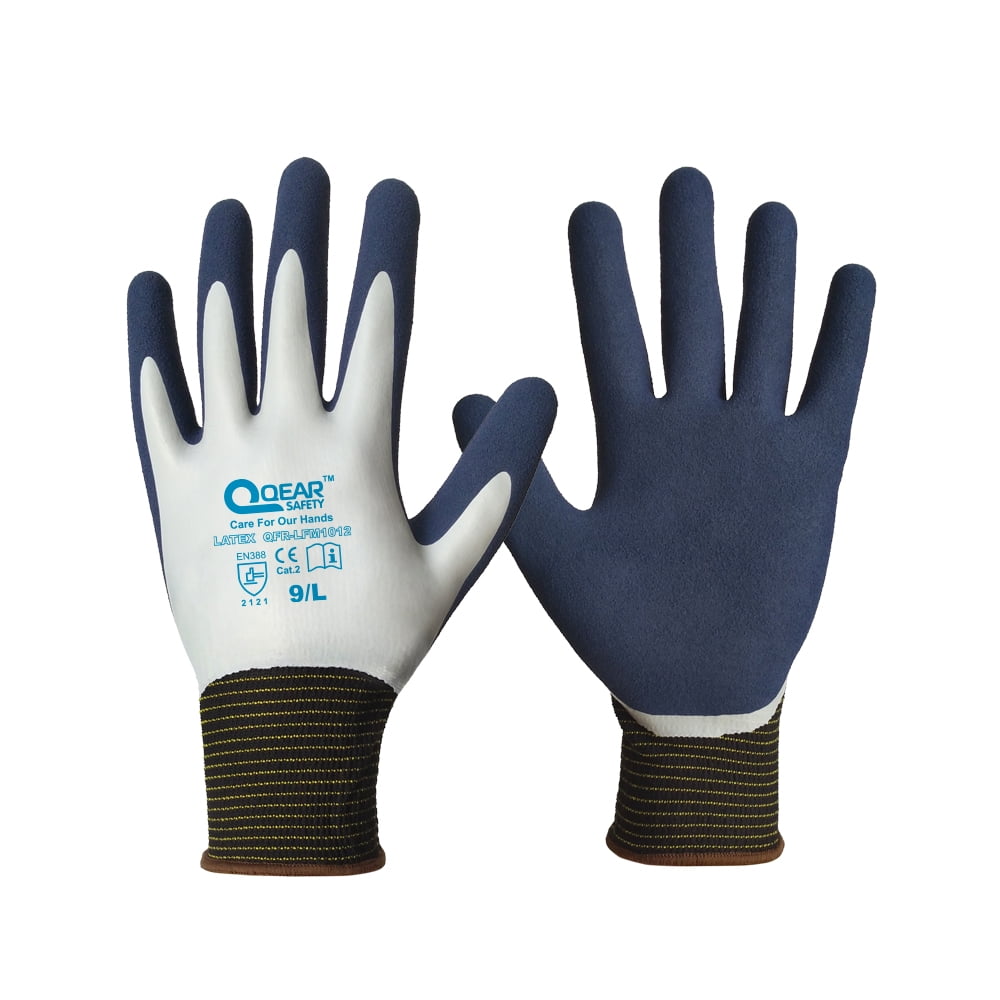 Latex Rubber Fully Coated, Knitted Liner, Flexible, Water/Mud Proof For ...