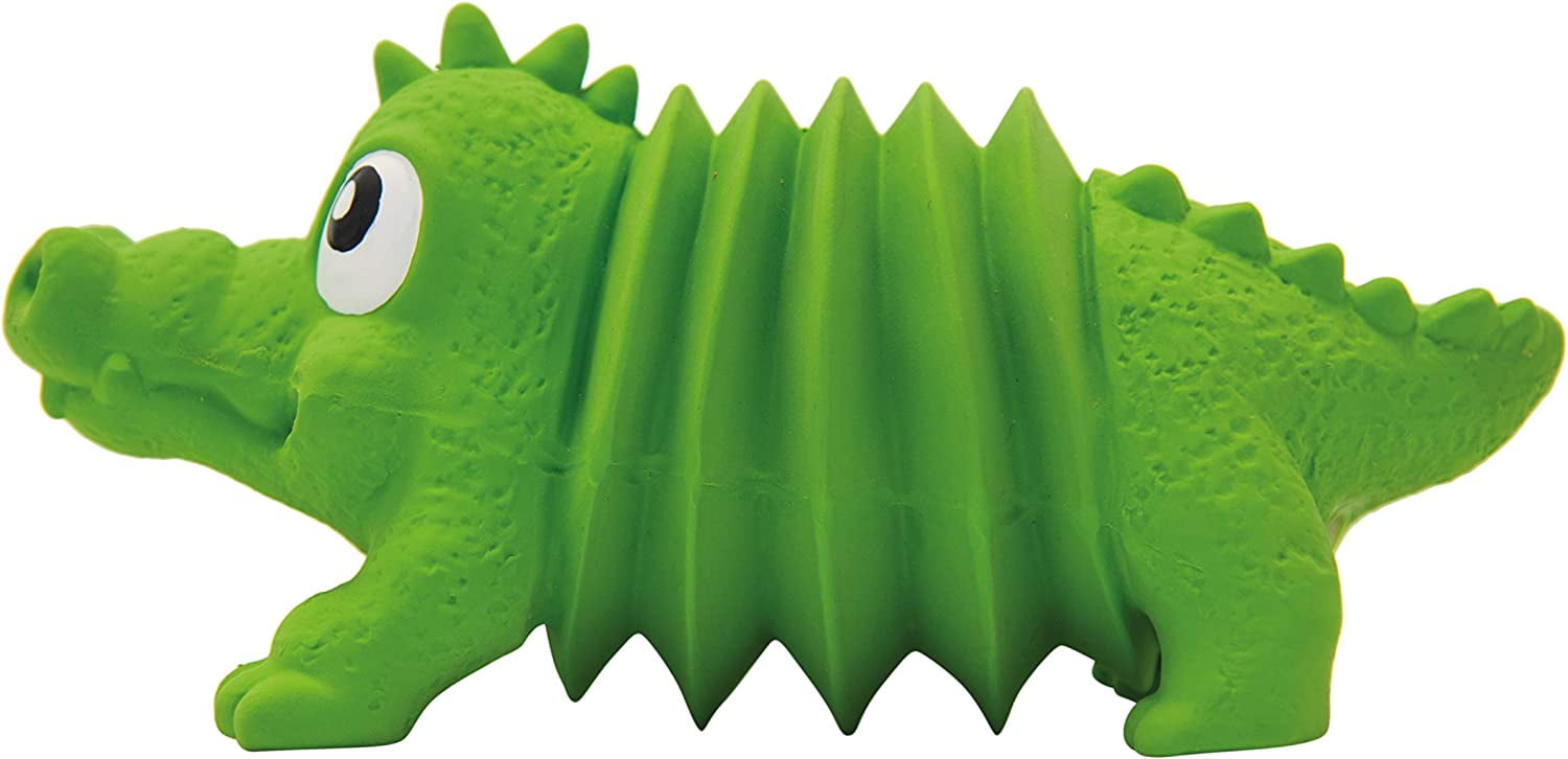 Latex Rubber Squeaking Toy - Squeaky and Grunting Dog Toy, Alligator ...