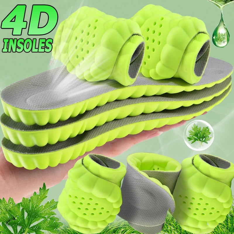 Latex Sport Insoles for Men Women Soft High Elasticity Insole Running ...