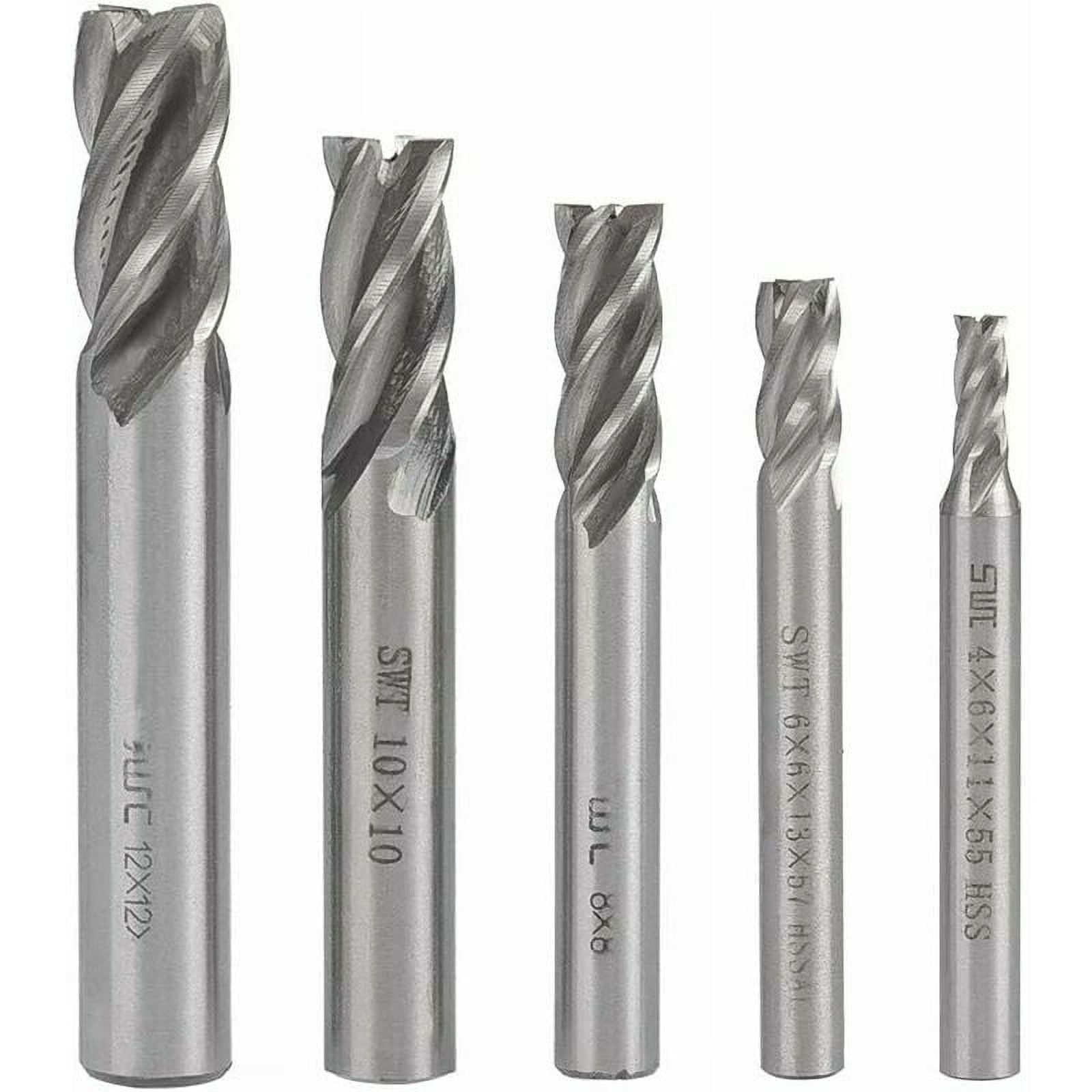 Lathe Cutter Set, Straight Shank Tools, High Speed Steel 4 Flute ...