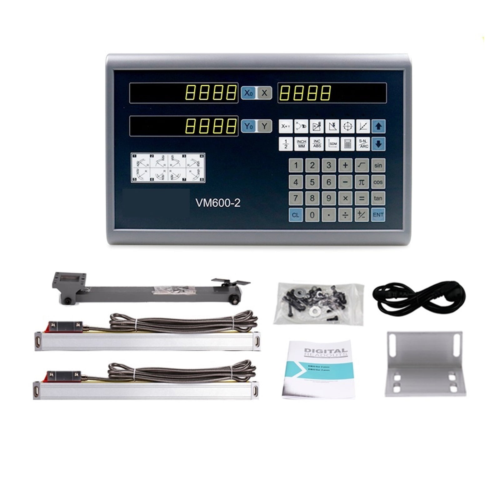 Lathe Dro 2 Axis Digital Readout Display System + 2pcs Linear Encoder ...