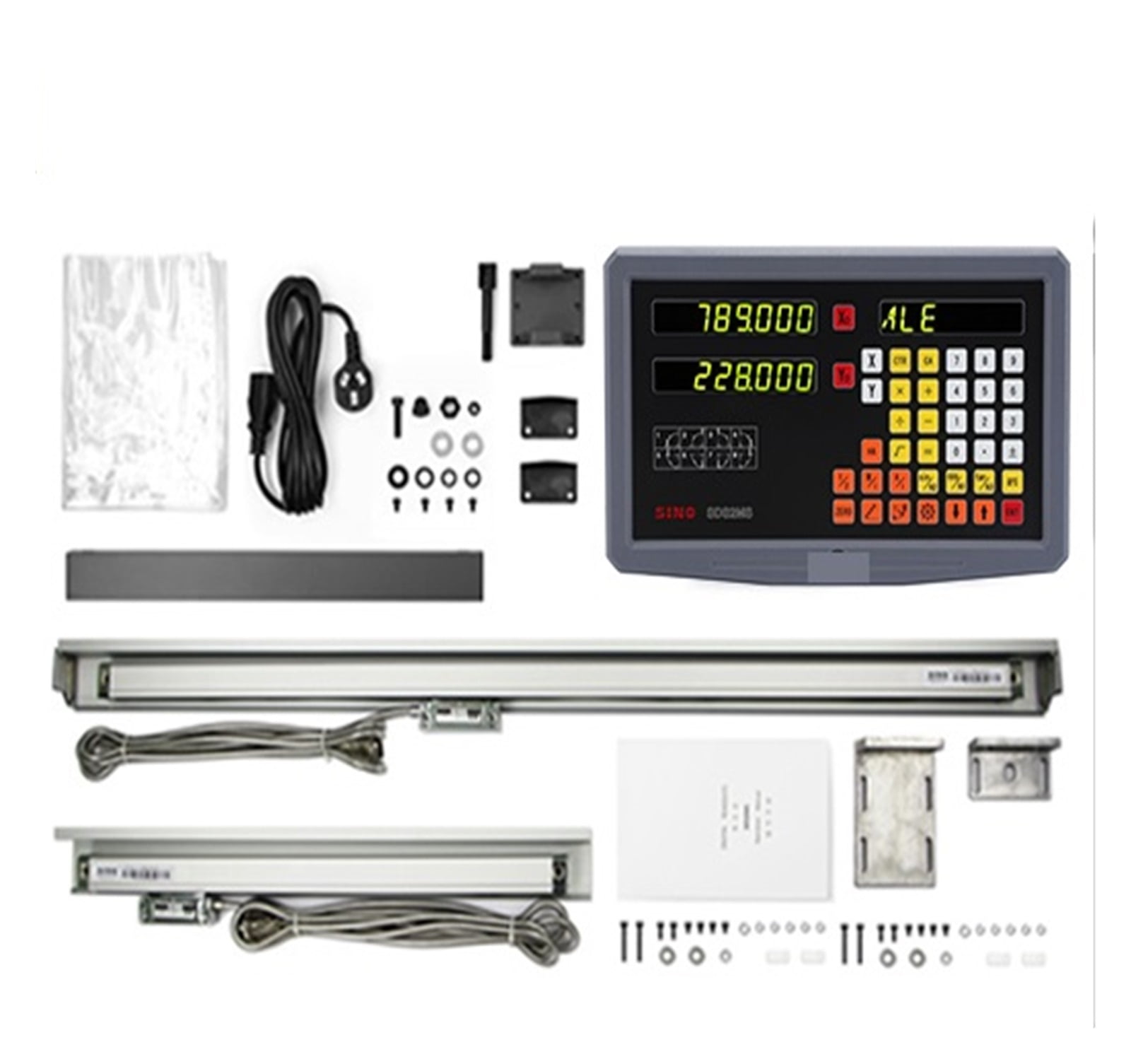 Lathe Linear Scale, 2/3 Axis DRO Set Digital Readout Kit With Grating ...