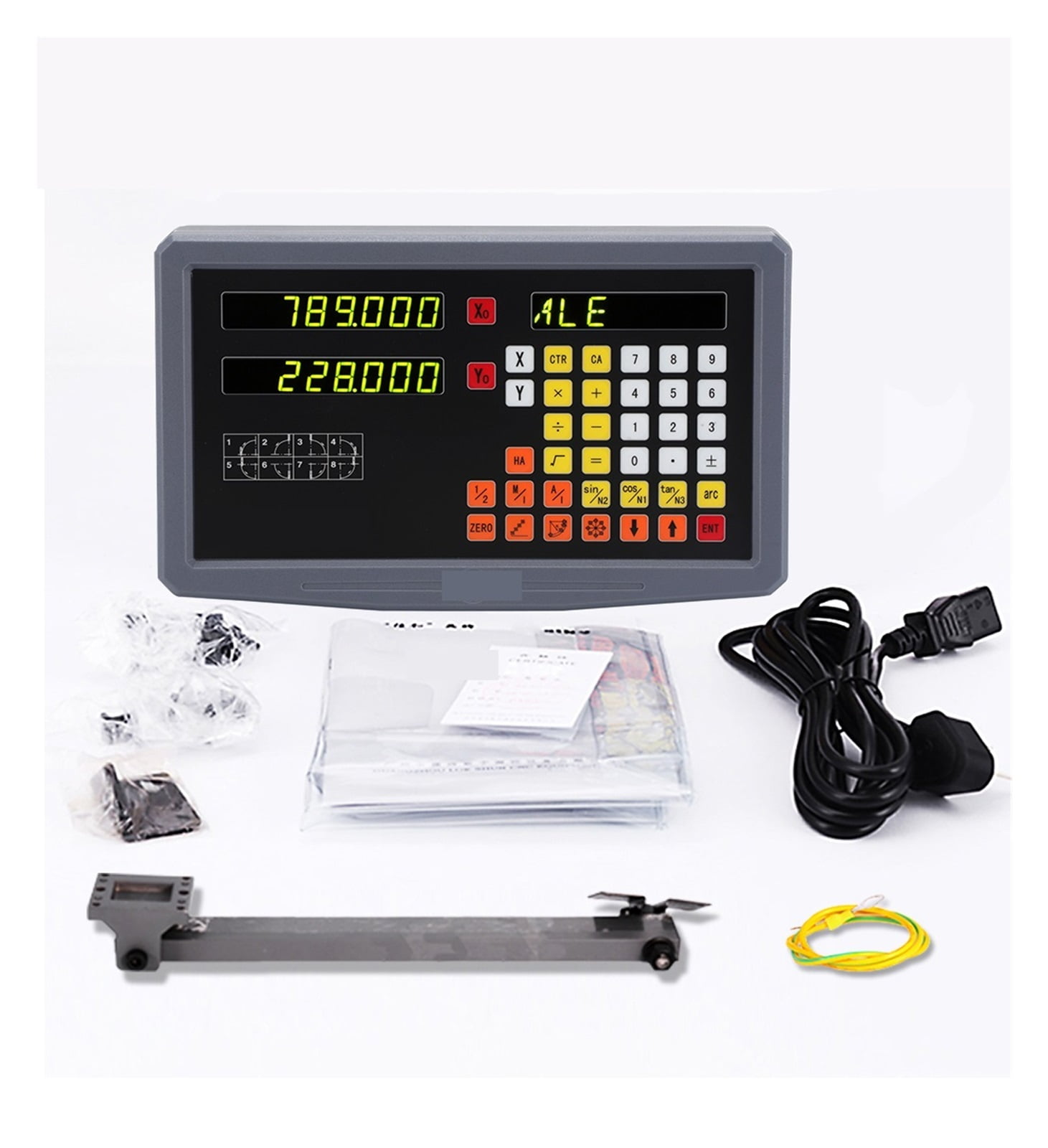 Lathe Linear Scale, 2/3 Axis DRO Set Digital Readout Kit With Grating Ruler Linear Scale Linear ...