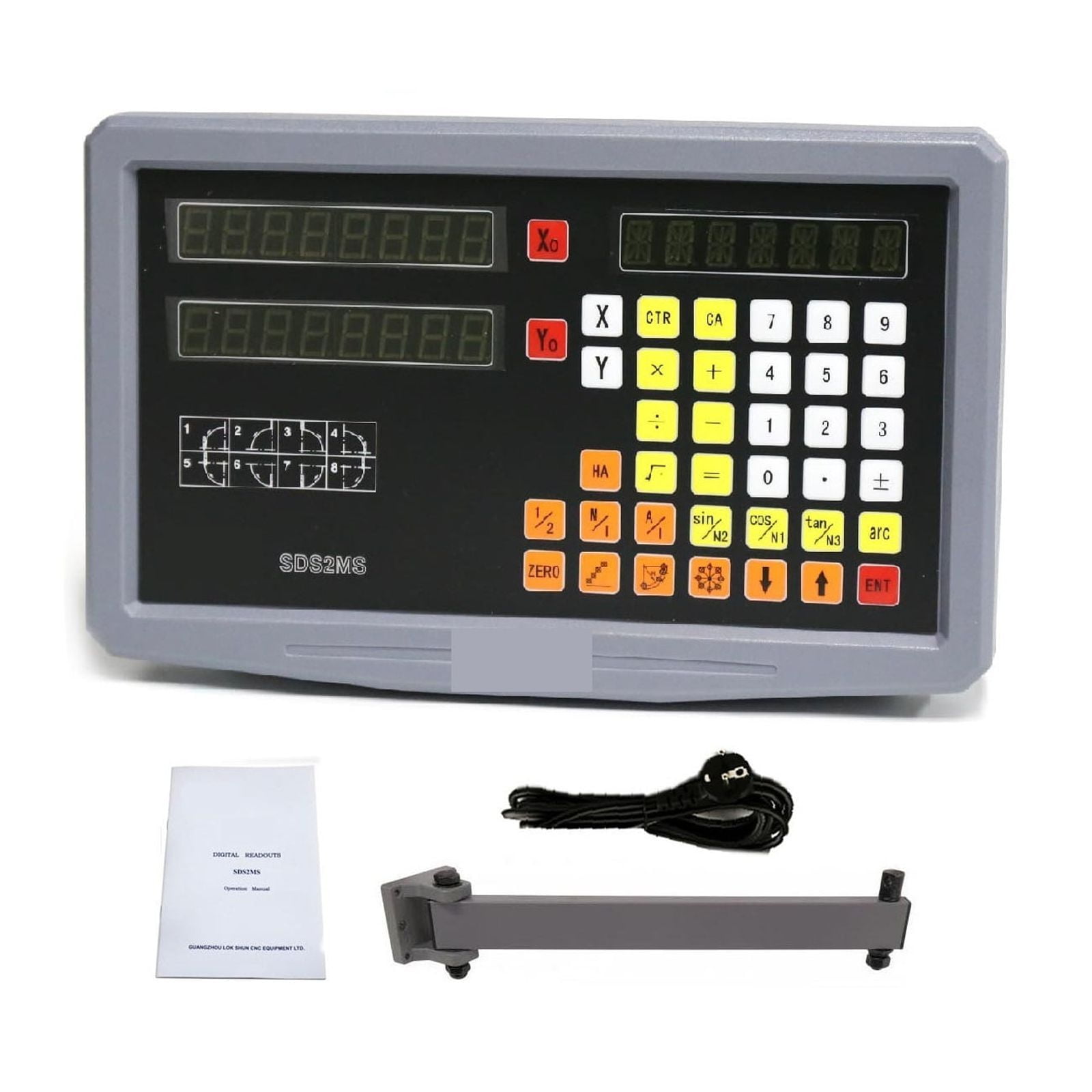 Lathe Linear Scale, 2 Axis Digital Readout DRO Kit SDS2MS And 2pcs KA300 KA500 Slim Ruler High ...