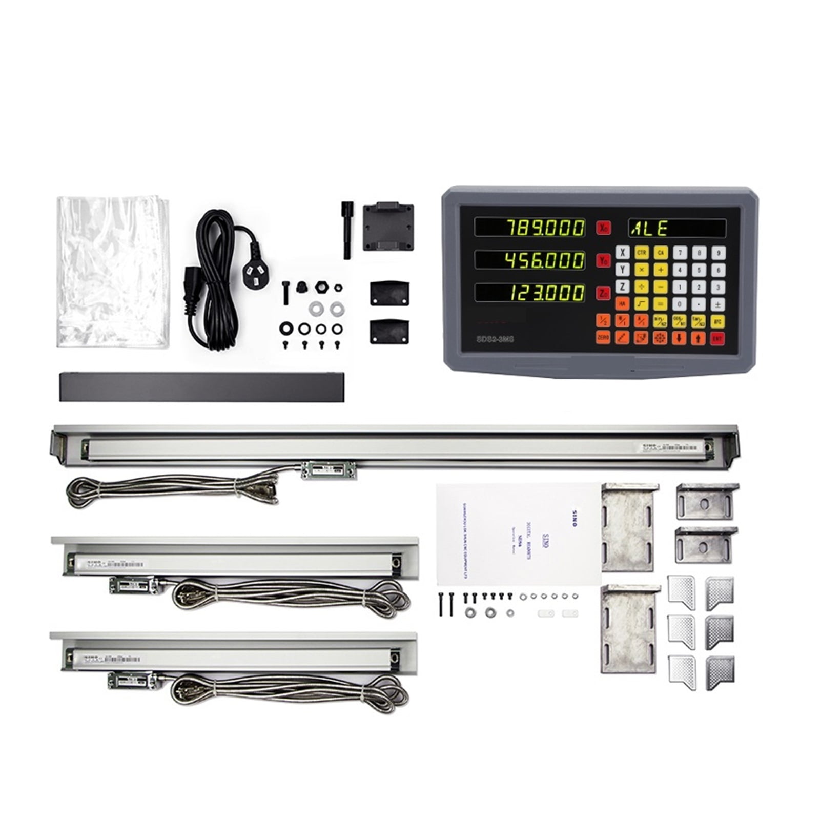 Lathe Linear Scale, 3 Axis Digital Readout Display Set DRO SDS3MS With ...
