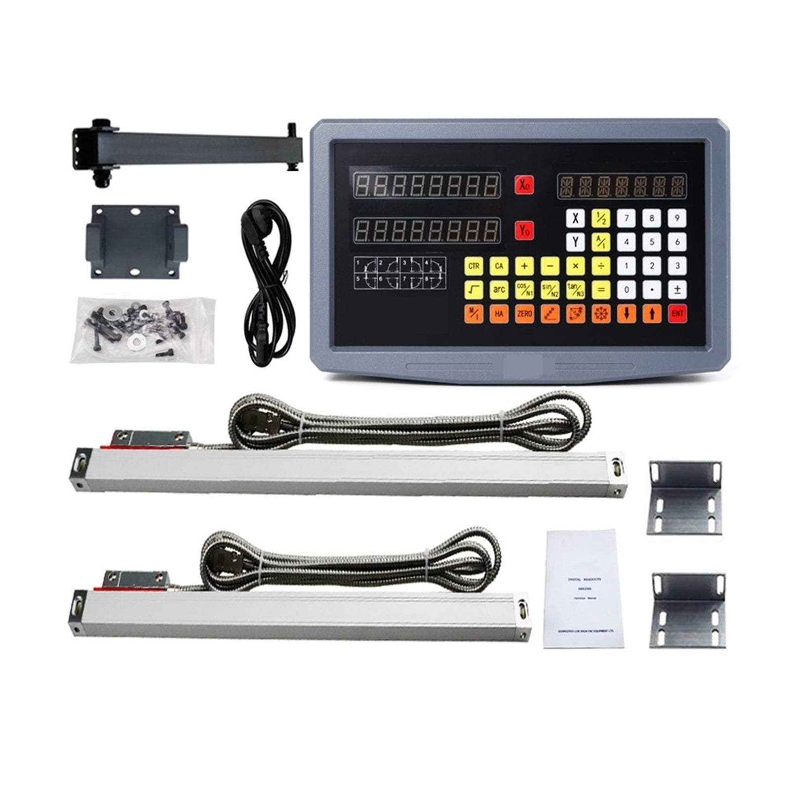Lathe Linear Scale, Dro Set Digital Readout Kit With 2PCS Linear Scales ...