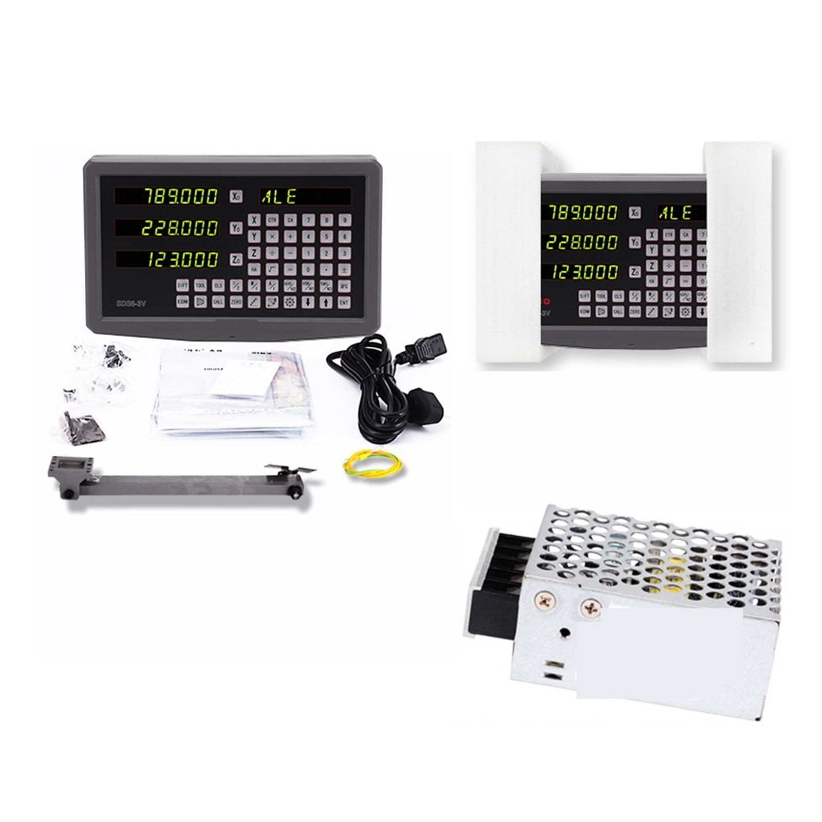 Lathe Linear Scale, Metal 3 Axis DRO Kits Digital Readout Display With ...