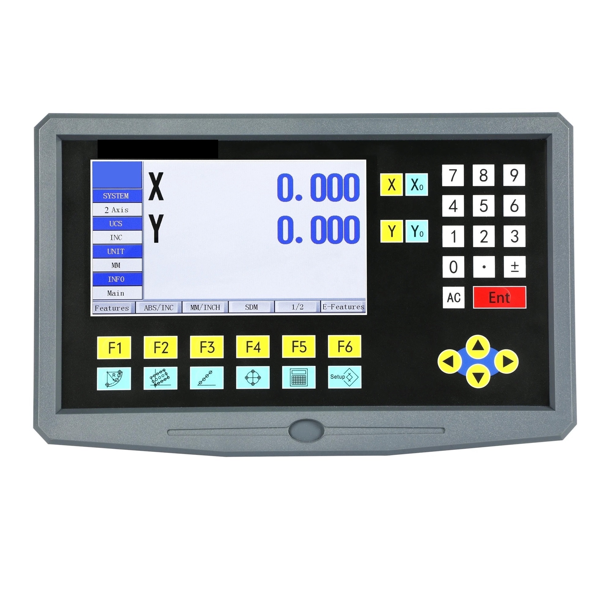 Lathe Milling 9 Language 2 Axis LCD DRO Digital Readout And 2 Pieces 50-1000mm Linear Scale ...