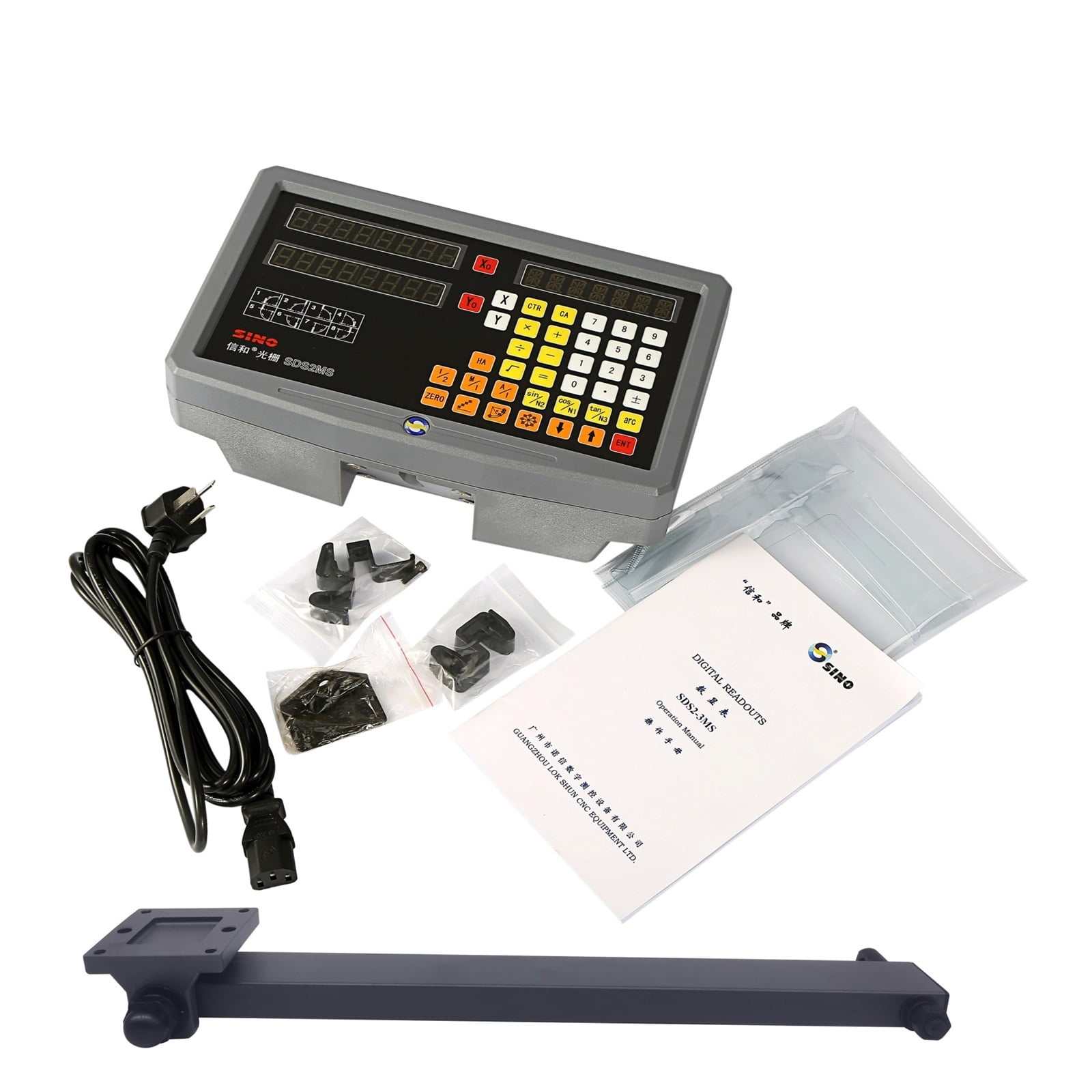 Lathe Milling DRO Set 2 Axis Digital Readout KA300 Linear Scale TTL 0 ...